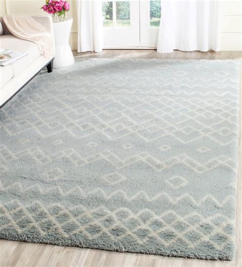 Safavieh Casablanca Shag Csb806b Blue Ivory Rug Studio