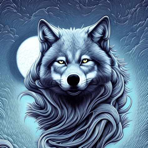 Howling Wolf · Creative Fabrica