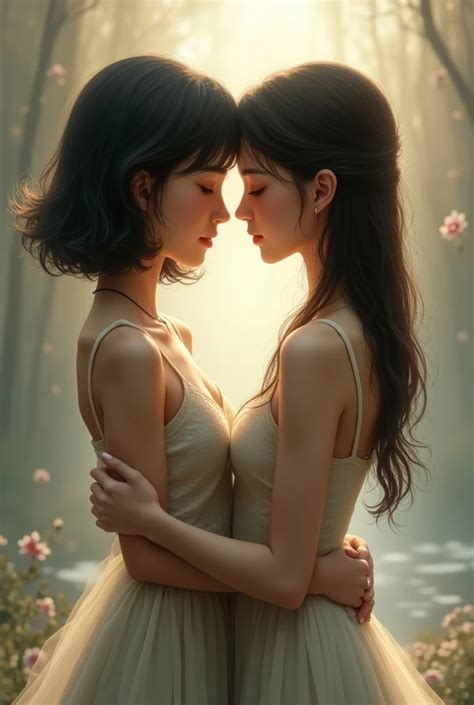 Two Lesbian Girl Seaart Ai