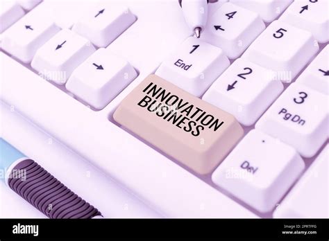Writing Displaying Text Innovation Business Internet Concept Introduce New Ideas Workflows