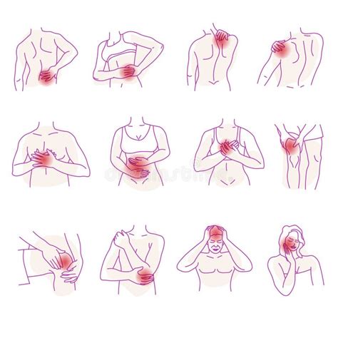 Douleur Et Maux De Tête Mal Et Vecteur De Maux De Dents Illustration de