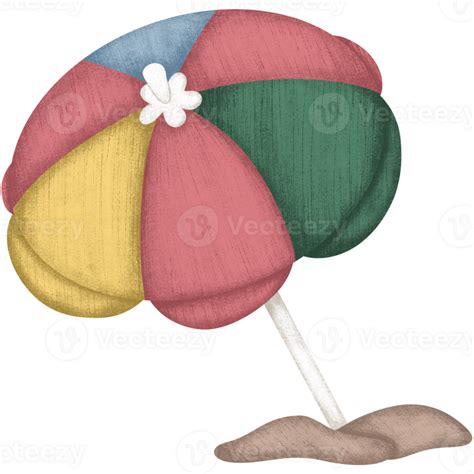 Colorful Beach Umbrella Illustration 43007243 Png