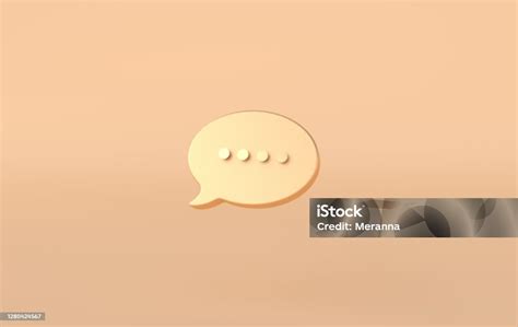 베이지 색 배경에 채팅 황금 거품 아이콘에 입력합니다 3d 렌더링 주석 기호 소셜 미디어 기호 입체 이미지에 대한 스톡 사진 및 기타 이미지 Istock