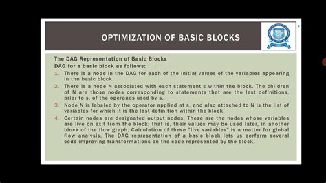 Optimization Of Basic Blockdag Youtube