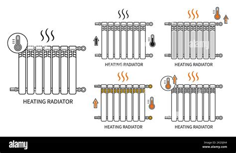 Central Heating Radiator Battery Heat System House Room Metal Home Wall Heater Icon Warmth