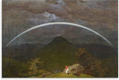 Amazon co jp Caspar David Friedrichカスパーダーヴィトフリードリヒ画家の作品虹のある山の風景