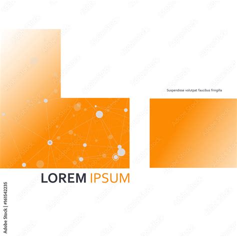 Science Brochure Design Template Vector Molecular Structure With Connected Lines And Dots