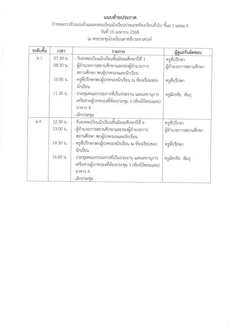 📢📢ประกาศโรงเรียนตาค ประชาสัมพันธ์ โรงเรียนตาคลีประชาสรรค์ Facebook