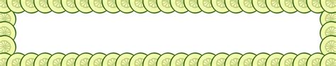 Premium Vector Vegetable Cucumber Border Or Slice Of Cucumber Frame Banner With Copy Space