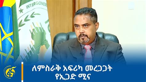 ለምስራቅ አፍሪካ መረጋጋት የኢጋድ ሚና Youtube