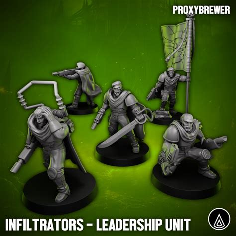 3d Printable Infiltrators Leadership Unit By Proxybrewer