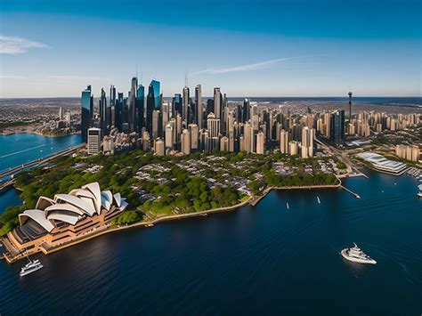 Premium Ai Image Aerial View Of Sydney Australia Drone Shot Panorama