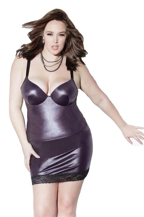 Full Figure Bbw Wet Look Lace Trim Skirt Ebay