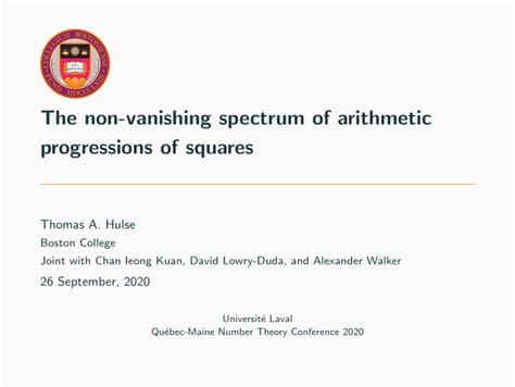 [ppt] the non vanishing spectrum of arithmetic progressions of