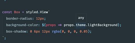 Javascript All Styled Components Return Any Types Styled Components Stack Overflow