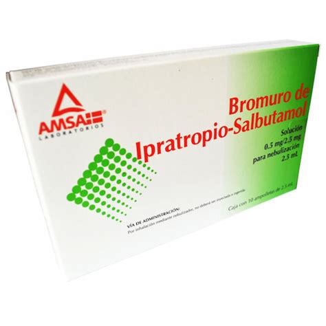 Ipratropio Salbutamol 0525 Mg C10 Ampolletas Farmatodo En Linea