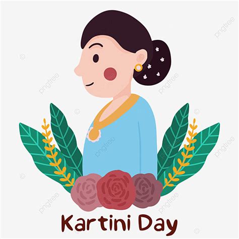 측면보기 Kartini 하루 그림 일러스트 카르 티니 인도네시아 인 여자 Png 일러스트 및 Psd 이미지 무료 다운로드