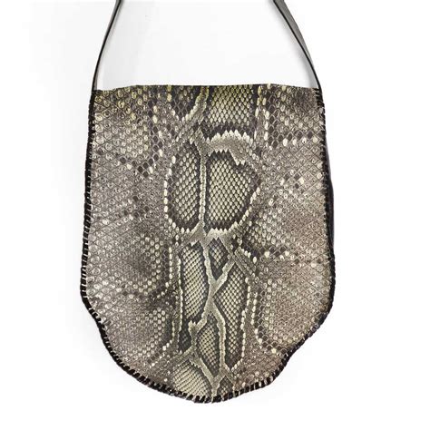 Python Leather Messenger Bag Mto