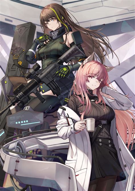 3匹の小蜘蛛 On Twitter ドルフロのm4a1 ニューラルクラウドのペルシカ ドルフロオンリー同人誌即売会用に描かせて頂いた