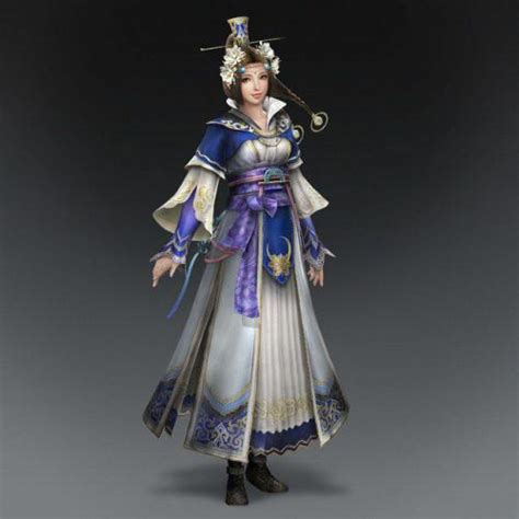 《真三国无双7》新武将人设图 长发萌娘蔡文姬3dm单机