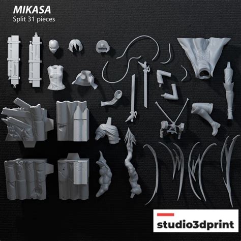Mikasa Ackerman Shingeki No Kyojin Stl 3d Print Files