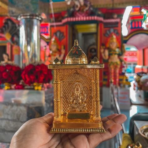 องค์พระพิฆเนศ โดมทอง สูง 4 นิ้ว นำเข้าจากอินเดีย ทำพิธีวัดแขกคลอง4 Shopee Thailand