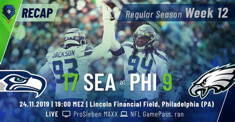 Recap Regular Season 2019 Week 12 Seahawks Eagles German Sea