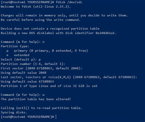 Create Attach And Mount A Managed Disk To An Azure Linux Virtual