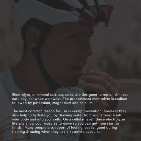 Pure Electrolyte Replacement Capsules The Bike Settlement