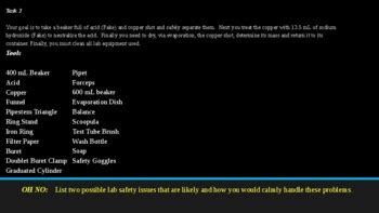 Lab Safety Tasks By Mr V S Chemistry Classroom TPT