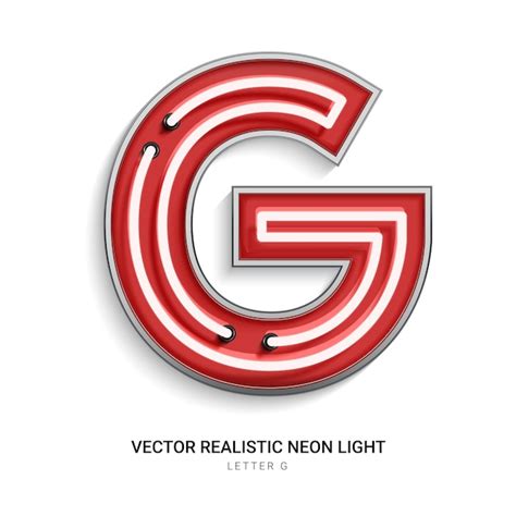 Neón Letra C Vector Premium