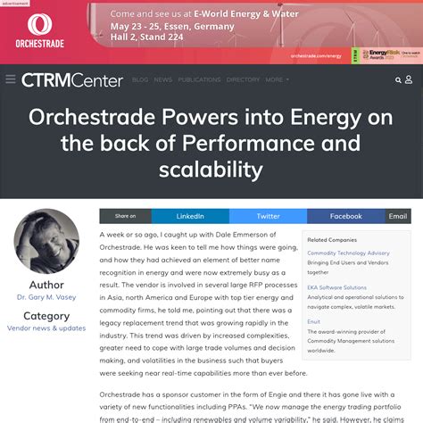 Orchestrade Powers Into Energy Ctrm Center Orchestrade