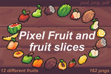 Pixel Art Fruit Icon Pack By Antidote Studios