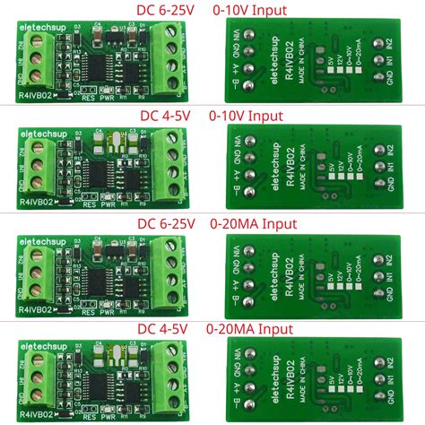 R4ivb02 Power 6 25v In0 20ma 2 Ai Modbus Rs485 Voltage Current 12bit
