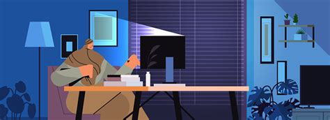 컴퓨터 화면을보고 직장 비즈니스 여성 프리랜서에 앉아 과로 아랍 사업가 가공의 인물에 대한 스톡 벡터 아트 및 기타 이미지