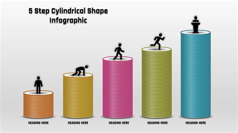 21powerpoint 5 Step Cylindrical Shape Infographic Powerup With