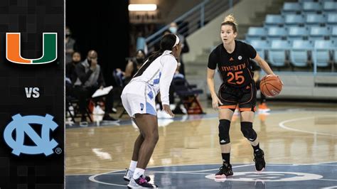 Miami Vs North Carolina Womens Basketball Highlight 2020 21 Youtube