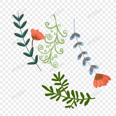 花草装饰元素素材下载 正版素材400177623 摄图网