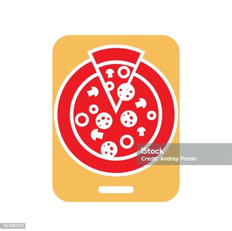 與必勝客相關的圖示在背景上的圖形和網頁設計簡單的向量符號網站按鈕或移動應用程式的互聯網概念符號向量圖形及更多商標圖片 商標 薄餅 一片