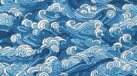 Premium Vector Oceanic Dreams Captivating Wave Seamless Patterns For A Serene Design Experience