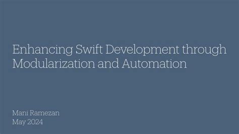 Mani Ramezan On Linkedin Enhancing Swift Development Through