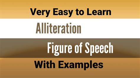 Alliteration Figure Of Speech Youtube