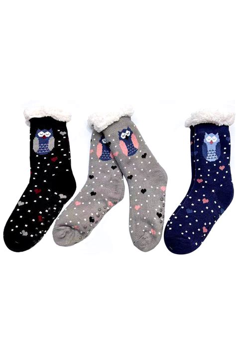 Ladys Snuggly Slipper Socks Wf1911ap