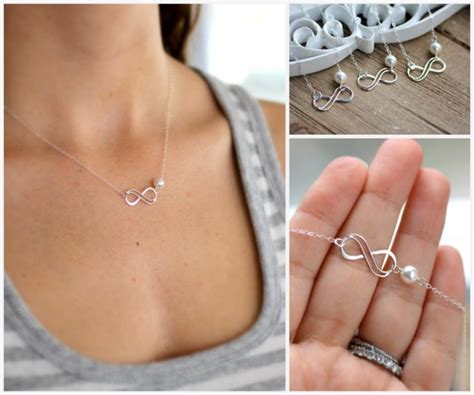 Items Similar To Infinity Necklaces For Bridesmaids Set Of Three