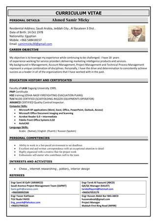 Curriculum Vitae Cv Updated Pdf