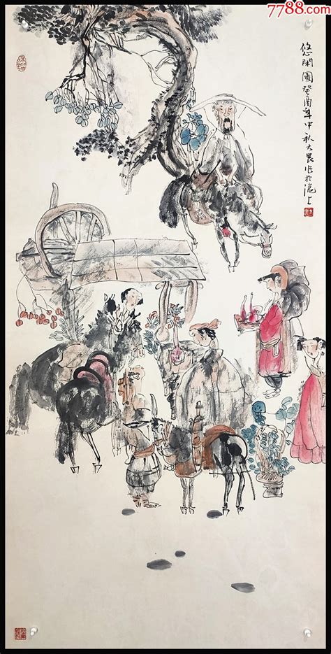 中国美术家协会副主席、上海美术家协会副主席【施大畏】人物人物国画原作水墨丹青工作室【7788收藏收藏热线】