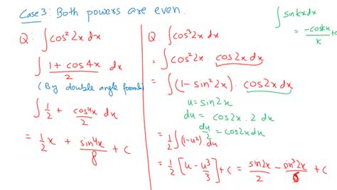 [calculus 2 Integrals Of Trig Functions] In Which Cases Do I Know When