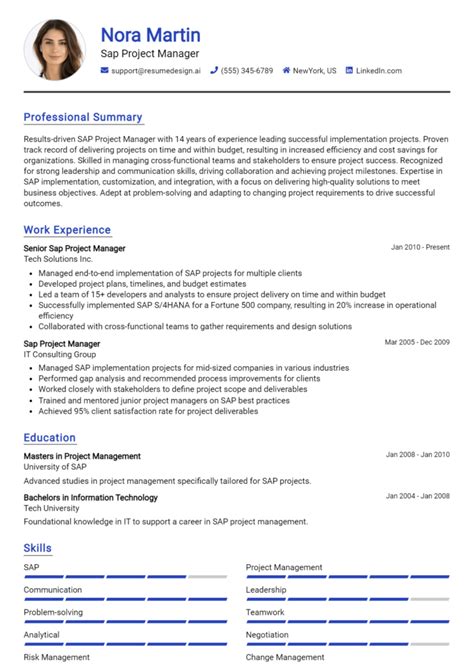 14 Sap Analyst Resume Examples And Templates For 2024 Resumedesignai