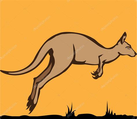 Kangaroo Jumping — Stock Vector © Antonnovik 7039129