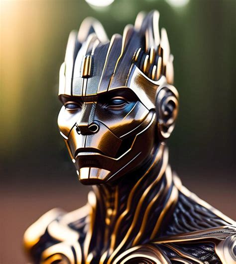 Premium Photo Next Gen Robots With Metallic Armour